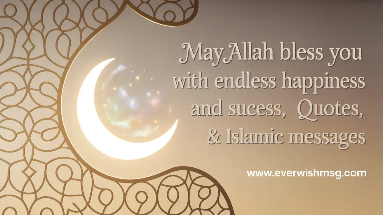 May Allah Bless You with Endless Happiness and Success - Ever Wish Msg